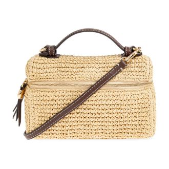 Tory Burch Femme, Sacs, Beige, Taille: ONE Size Sac &agrave; main fin en paille