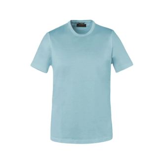 Moorer Homme, Tops, Bleu, Taille: M T-shirt &agrave; col rond