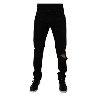 Dolce & Gabbana Tattered Skinny Denim Jeans - - Jeans - Herren - Schwarzk - XL
