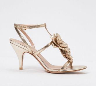 Twinset Sandales en cuir avec fleurs