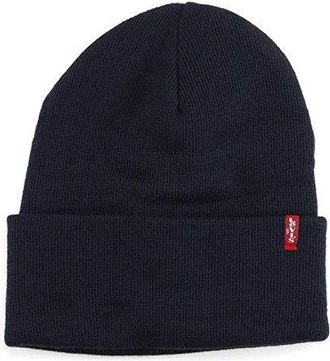 Levi's Homme Slouchy Red Tab Beanie Bonnet, Bleu (Navy Blue 17), Taille unique EU