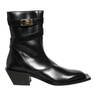 Dolce & Gabbana Homme, Chaussures, Noir, Taille: 44 EU DG Plaque Mid Calf Bottes