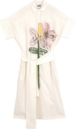 Mii Femme, Robes, Blanc, Taille: 38 FR Robe Gordes