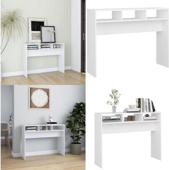 vidaXL Konsolentisch Weiß 105x30x80 cm Holzwerkstoff - Konsolentisch - Flurtisch - Beistelltisch - Weißer Tisch - Holzt Tisch - Home & Living