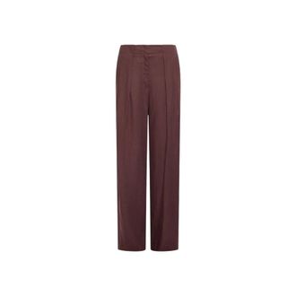 Marella Femme, Pantalons, Brun, Taille: 40 FR Pantalone in Lino Lavato