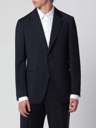 Lardini Blazer crois&eacute; en pure laine vierge avec col &agrave; revers