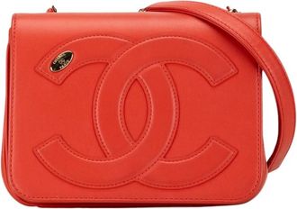 Chanel Sac bandouli&egrave;re CC Mania doccasion - Femme - Pre-owned - Rouge - Taille: ONE Size
