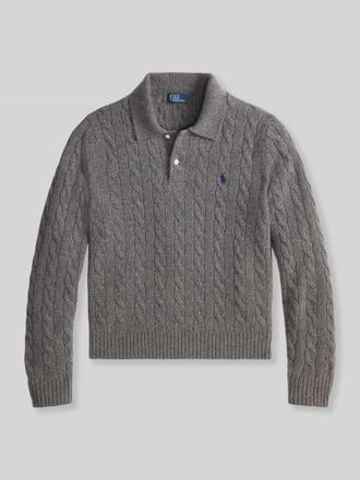 Polo Ralph Lauren Regular Fit Poloshirt aus Woll-Mix mit Kaschmir-Anteil