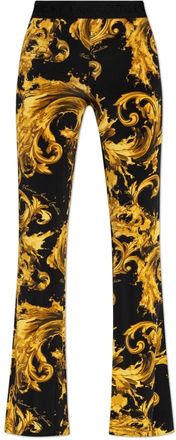 Versace Jeans Couture Femme, Pantalons, Noir, Taille: 34 FR Leggings &Eacute;vas&eacute;s Imprim&eacute;s en Viscose