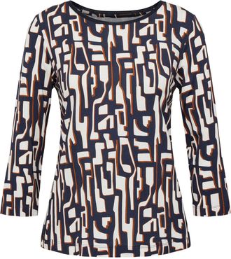 Rabe T-Shirt Gemustert - Rundhals, 3/4 Arm