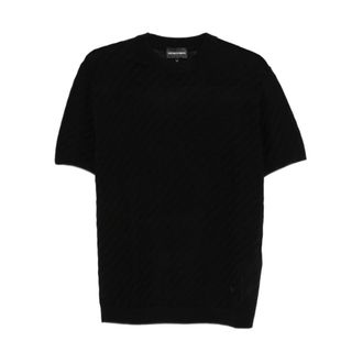 Emporio Armani Rundhals-Strickware - - Knitwear - Herren - Schwarzk - M