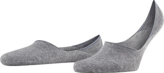 Falke Herren Füßlinge Invisible Step Medium Cut M In Baumwolle unsichtbar einfarbig 1 Paar, Grau Light Grey Melange 3390, 43-44