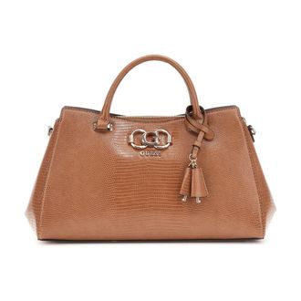 Guess Anadela 3 F&auml;cher Satchel Tasche Cognac - - Bags - Damen - Braun - ONE SIZE