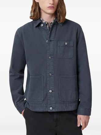AllSaints Hemdjacke aus Bio-Baumwolle - Blau