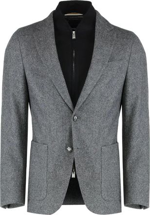 BOSS blazer à plastron intégré - Gris