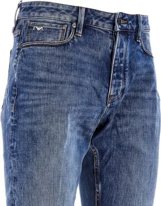 Emporio Armani Faded Denim Jeans - Blue