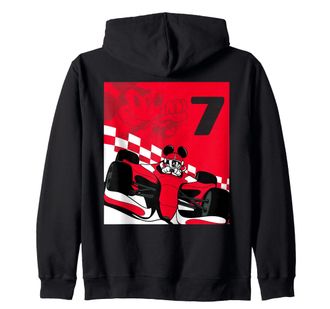 Disney Racing 7th Birthday 7 Years Old Mickey Mouse Race Car Kapuzenjacke