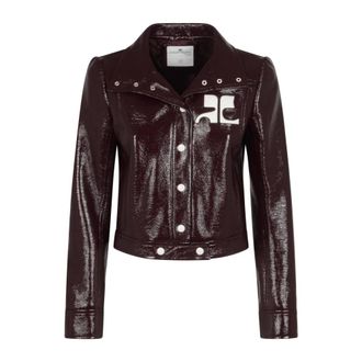Courr&egrave;ges Femme, Vestes, Violet, Taille: 40 FR Reedition Vinyl Jacket