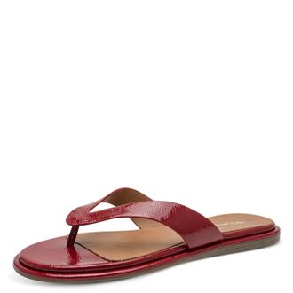 Tamaris Damen Zehentrenner Pantolette flach, rot, 38 EU