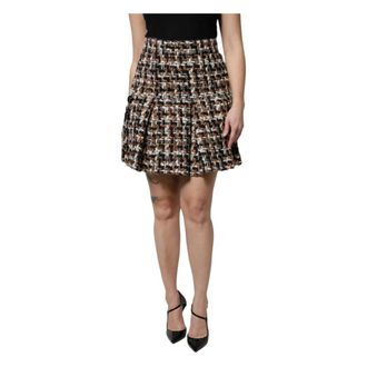Dolce & Gabbana Tartan Tweed Minirock - - Skirts - Damen - Mehrfarbig - L