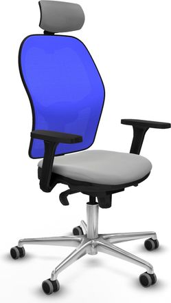 Piqueras y Crespo Jorquera PC-Stuhl mit 3D-Armlehnen, h&ouml;henverstellbarer Lendenwirbelst&uuml;tze und h&ouml;henverstellbarem Kopfteil und Neigungsverstellung, ausgestattet mit 5 