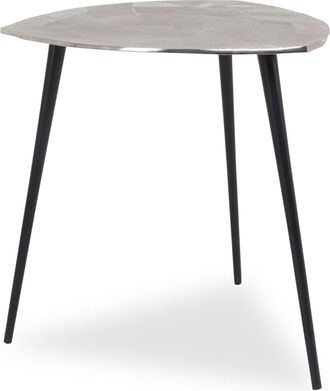 M2 Kollektion Singh 2 Couchtisch/Beistelltisch/Tischset, Metall, silber, Durchmesser, H&ouml;he 50cm