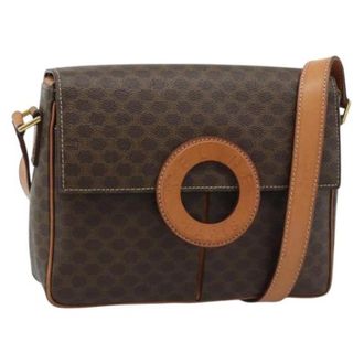Celine Pre-owned Macadam Canvas Shoulder Bag - Femme - Pre-owned - Brun - Taille: ONE Size