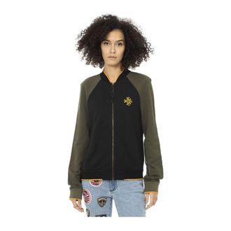 Mr & Mrs Italy Sweat bicolore intemporel &agrave; zip - Femme - Sweatshirts et sweats &agrave; capuche - Noir - Taille: 36 FR