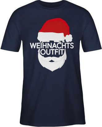 Shirtracer T-Shirt Weihnachtsoutfit mit Weihnachtsmütze Weihachten Kleidung