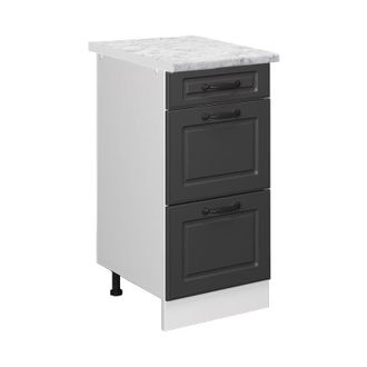 Vicco Schubladenschrank R-Line, Anthrazit Landhaus, 40 cm ap Marmor