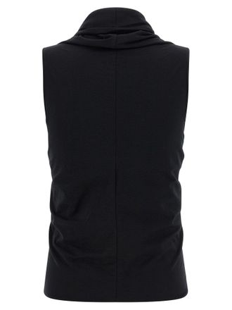 Rick Owens Womens Black Cotton Tank Tops