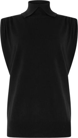 Genny haut en maille à col montant - Noir