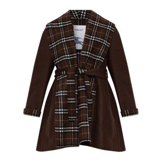 Burberry Wool Coat Verona - - Coats - Damen - Braun - 3XS