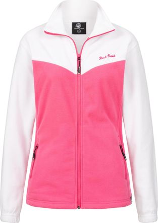Rock Creek Damen Fleecejacke warm &Uuml;bergangsjacke Windbreaker Fleece Jacken Outdoorjacke Stehkragen Damenjacke Teddyfleece Sweatjacke Pullover D-501 Pink XXL
