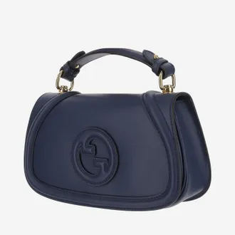 Gucci Womens Small Blondie Bag Blue Calf Skin Shoulder