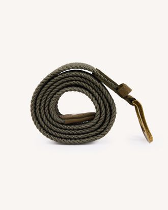 Faguo Ceinture tress&eacute;e vert olive fonc&eacute;