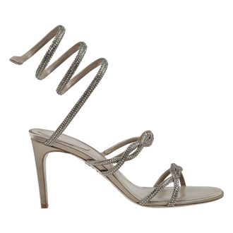 Rene Caovilla Geflochtene Cleo Sandale Neutraler Ton - - Shoes - Damen - Grau - 41 EU