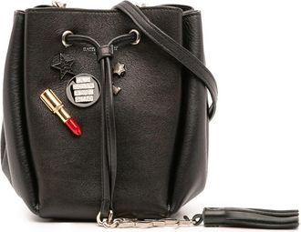 Saint Laurent Hobo Bags - Mini Leather Monogram Embellished Bourse Bucket Ba - Gr. unisize - in Schwarz - für Damen