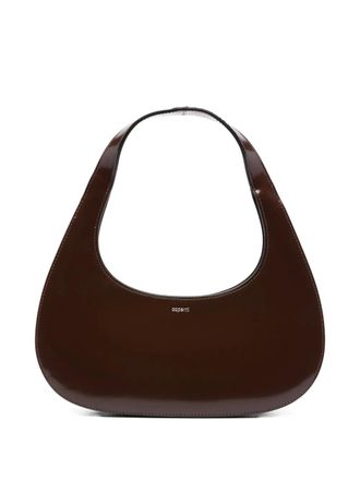 Coperni sac porté épaule Slim Swipe en cuir verni - Marron