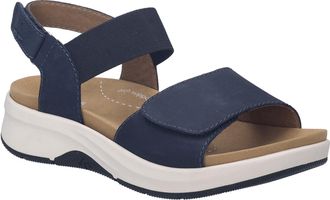 Josef Seibel Sandale JOSEF SEIBEL Estelle 13, Damen, Gr. 37, blau, Nubukleder, Schuhe Sandale, Sommerschuh, Komfortschuh mit praktischen Klettverschl&uuml;ssen, G-Weite