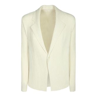 Issey Miyake Damen, Jacken, Wei&szlig;, LGr&ouml;&szlig;e