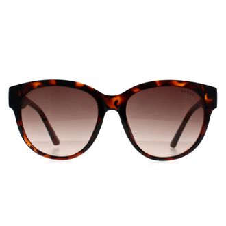 Guess GF6163 52F dunkle havannabraune Sonnenbrille mit Farbverlauf