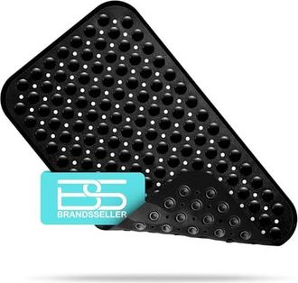 Brandsseller Tapis de Baignoire 70 cm x 38 cm Antidérapant Mat de Baignoire Anti-Glisse avec Ventouses - Noir