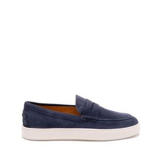 Tod's Homme, Chaussures, Bleu, Taille: 44 EU Mocassins en daim pour hommes