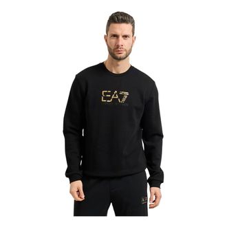 Emporio Armani Homme, Sweatshirts et sweats &agrave; capuche, Noir, Taille: L Crew Neck Premium Label SweaT-shirt