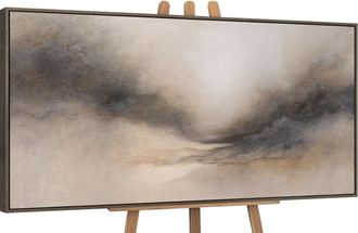 Yohji Yamamoto Art Modern Acryl Gem&auml;lde auf Leinwand In Beige- und Graut&ouml;nen handgemalt bilder mit Rahmen Wandbild Wohnzimmer B&uuml;ro modernes Wohndekor echtes Kunstwer