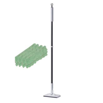 Generico Staubmopp - Reinigungsbesen mit 360 Grad drehbarem Kopf, Bodenwischer mit 2 wiederverwendbaren Pads, f&uuml;r K&uuml;che, Zuhause, Laminat, Wohnung, Bad, Flur