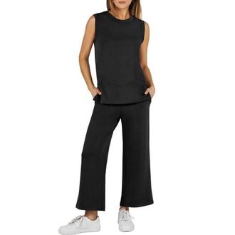 Generic Ensembles de v&ecirc;tements de d&eacute;tente pour femmes deux hauts d&eacute;contract&eacute;s &agrave; manches longues et pantalon long imprim&eacute; v&ecirc;tements de d&eacute;tente deux ensembles n