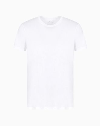 A|X Armani Exchange Herren Pima Small Logo T-Shirt, Wei&szlig;, XXL