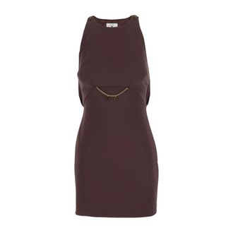 Elisabetta Franchi Ketten-Detail Mini-Kleid - - Dresses - Damen - Rot - XS